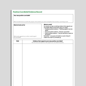 Positive Qualities Record | Psychology Tools