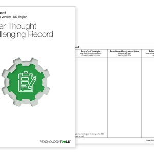 Anger Thought Challenging Record | Psychology Tools