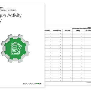 Fatigue Activity Diary | Psychology Tools